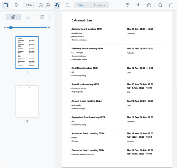 Notes and annotations in documents – Admincontrol Help Centre