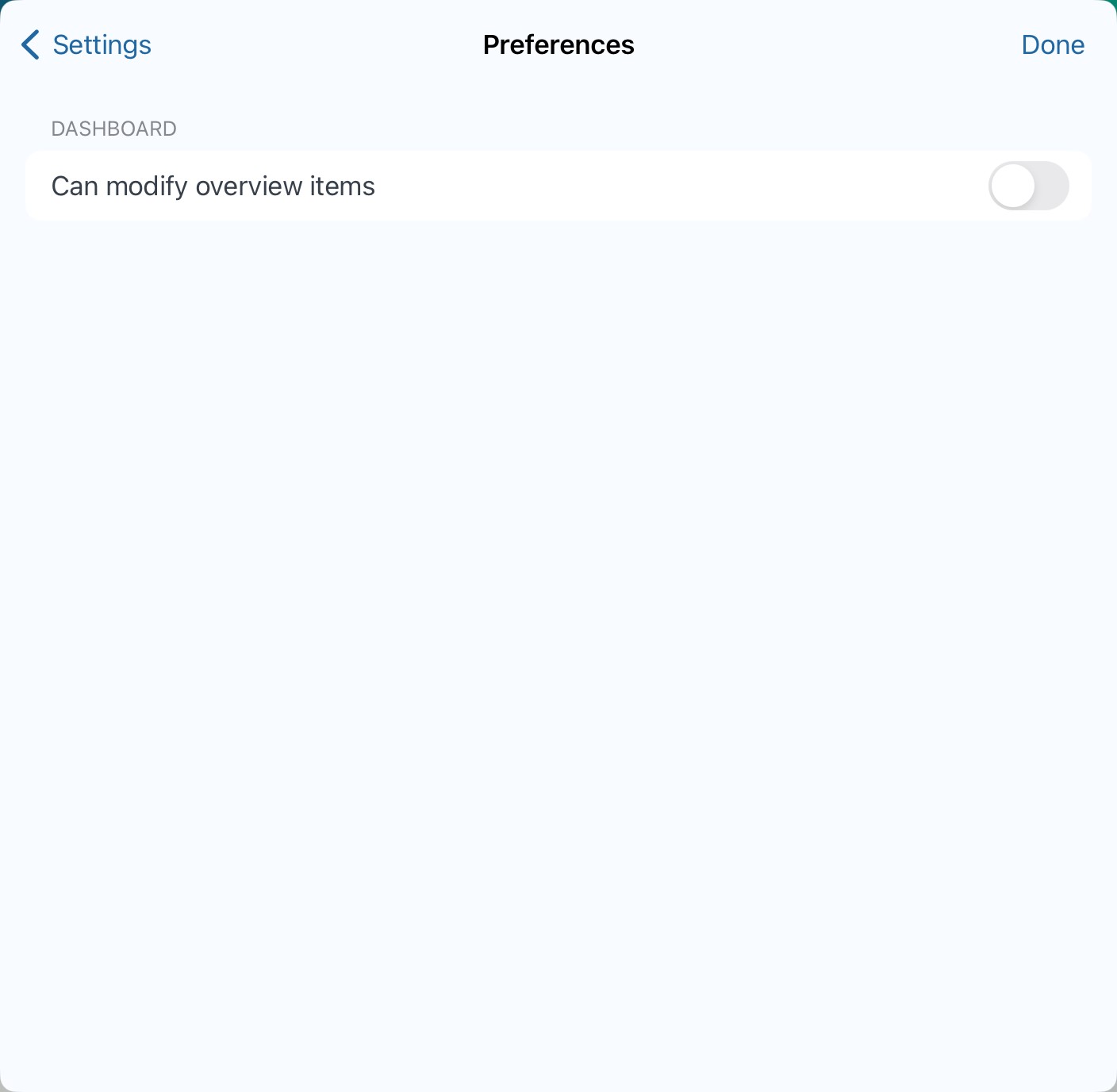 Settings in the app – Admincontrol Help Centre