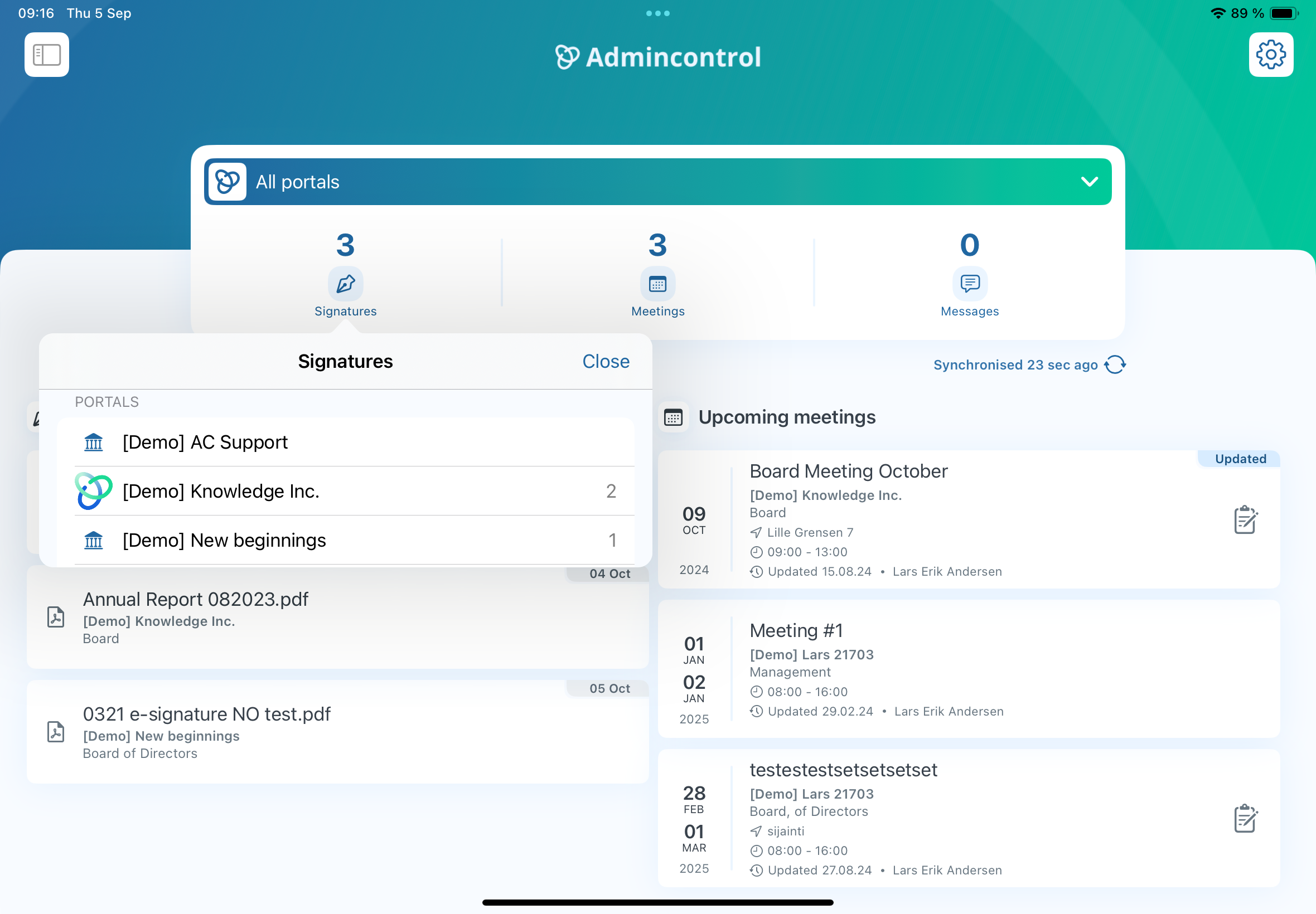 Electronic Signing – Admincontrol Help Centre