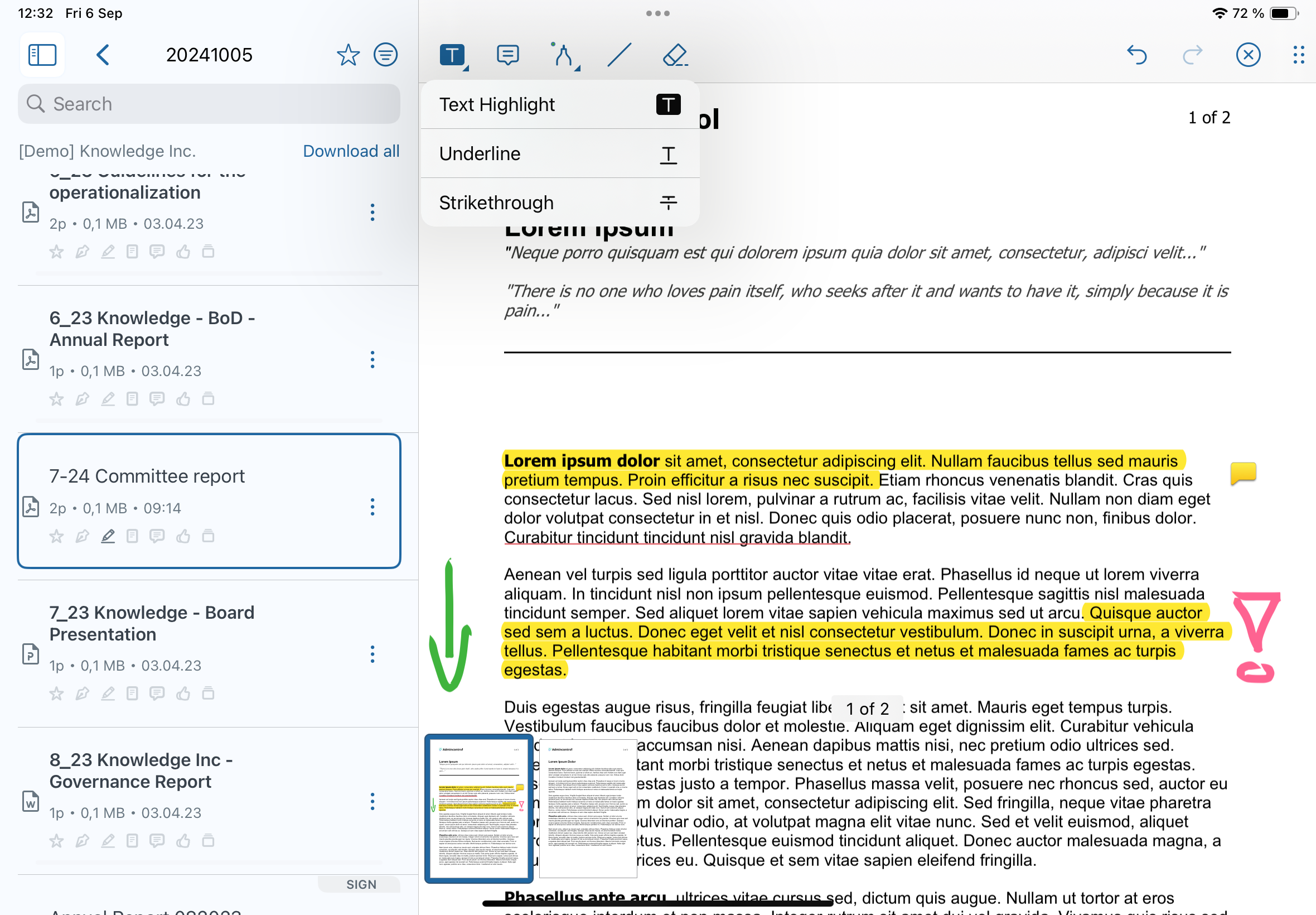Notes and annotations – Admincontrol Help Centre