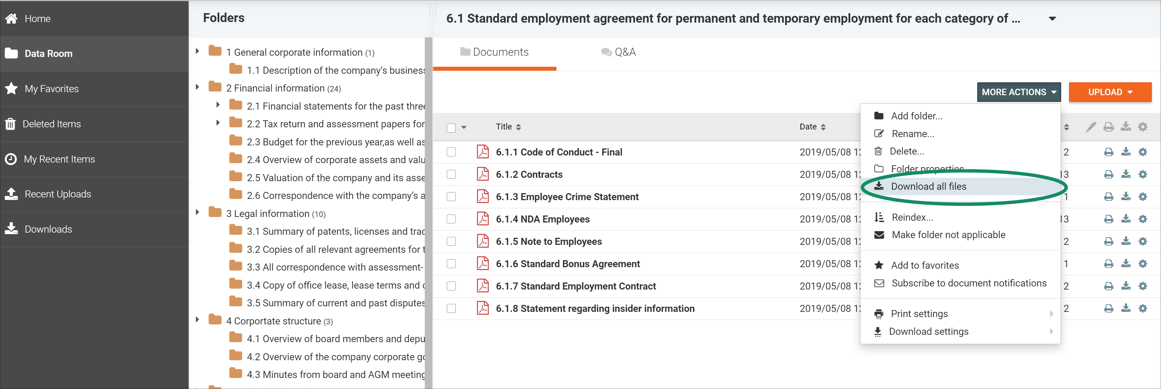 Downloading documents – Admincontrol Help Centre